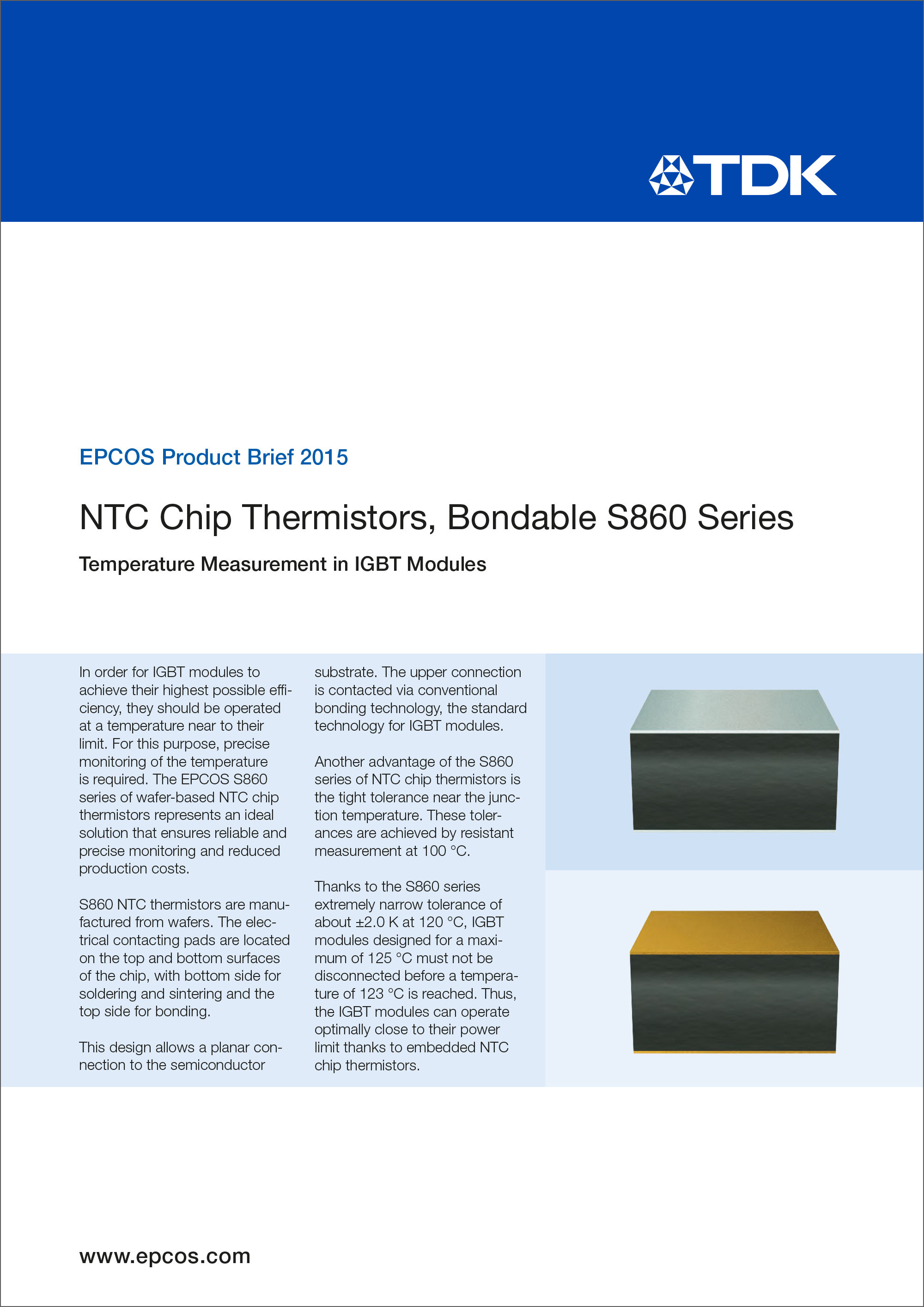 Product brief: NTC chip thermistors | TDK Electronics - TDK Europe