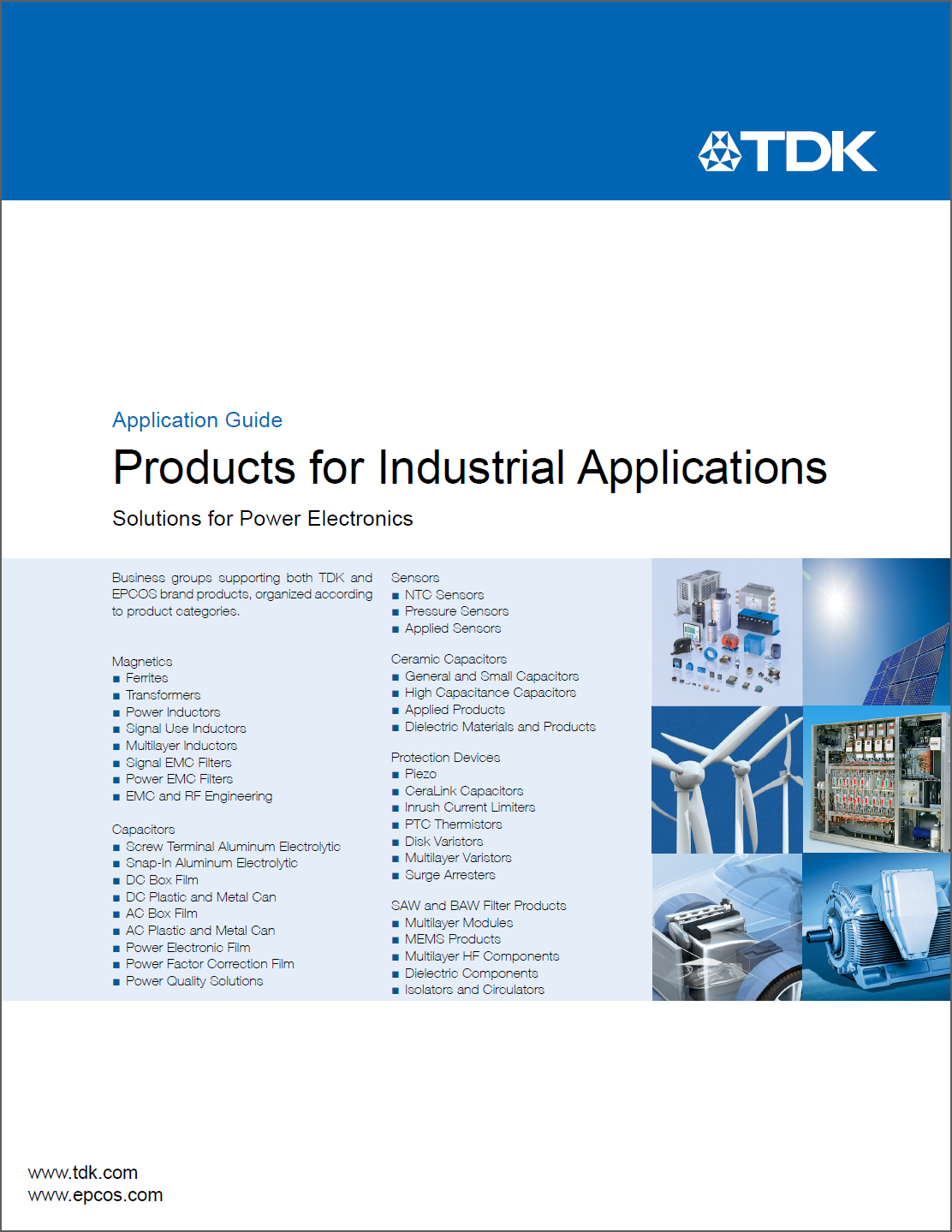 Products for industrial applications | TDK Electronics - TDK Europe Products for industrial applications | TDK Electronics - TDK Europe
