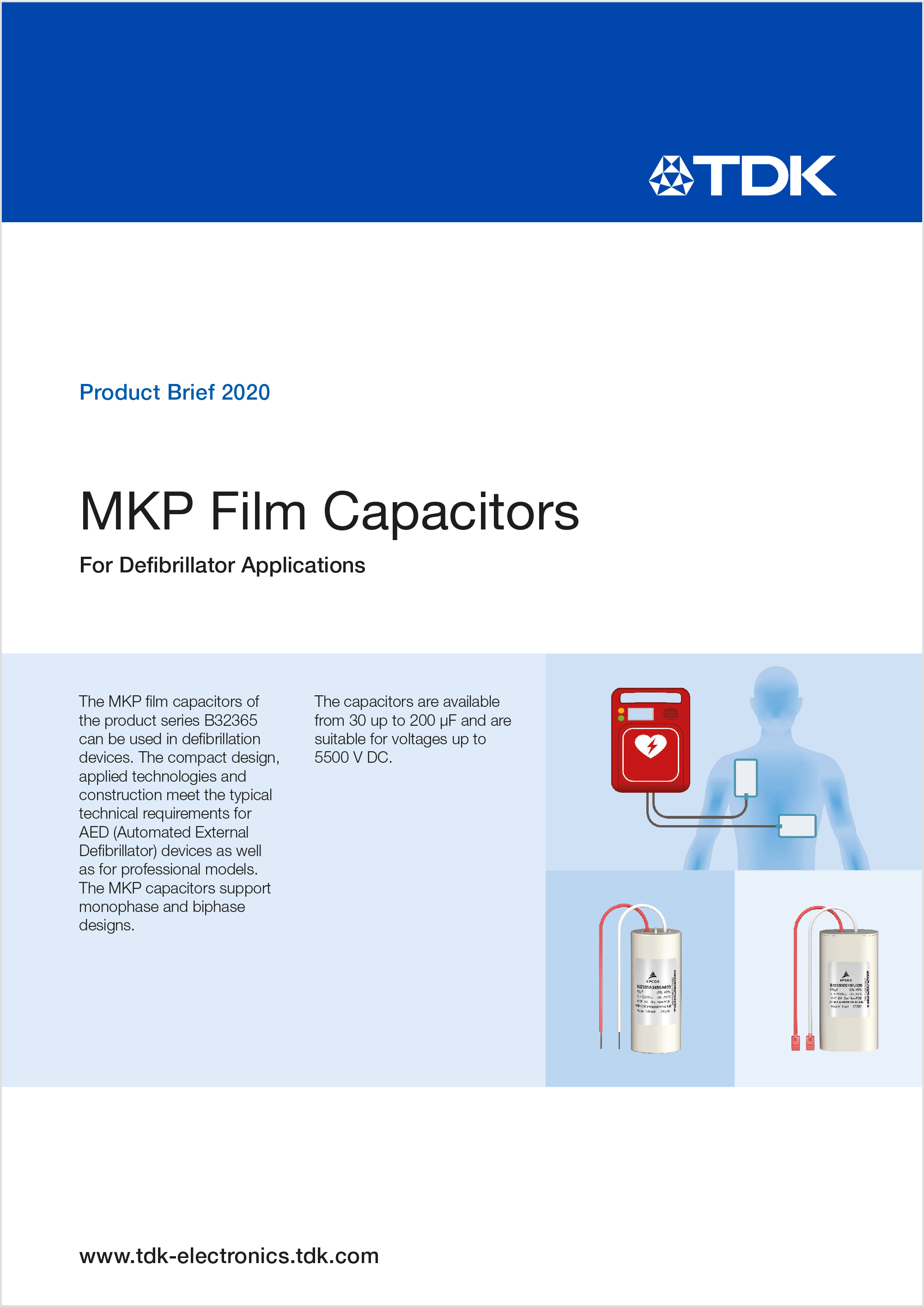 MKP Film Capacitors for Defibrillator | TDK Electronics - TDK Europe