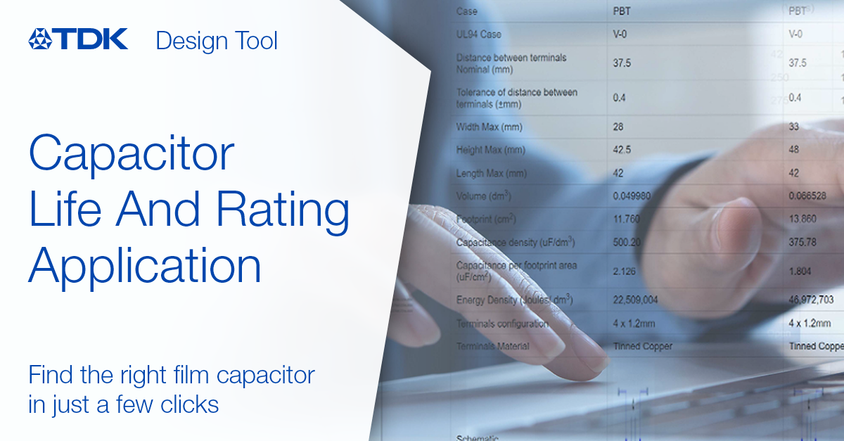 Design tools: Capacitor Life And Rating Application (CLARA) | TDK ...
