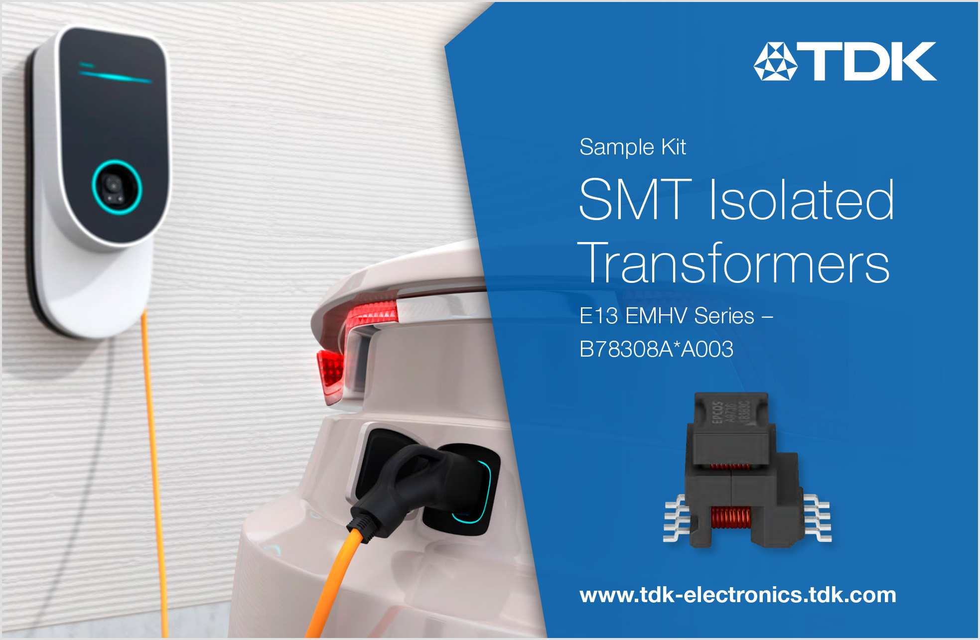 SMT isolierte Übertrager - Serie E13 EMHV | TDK Electronics - TDK Europe