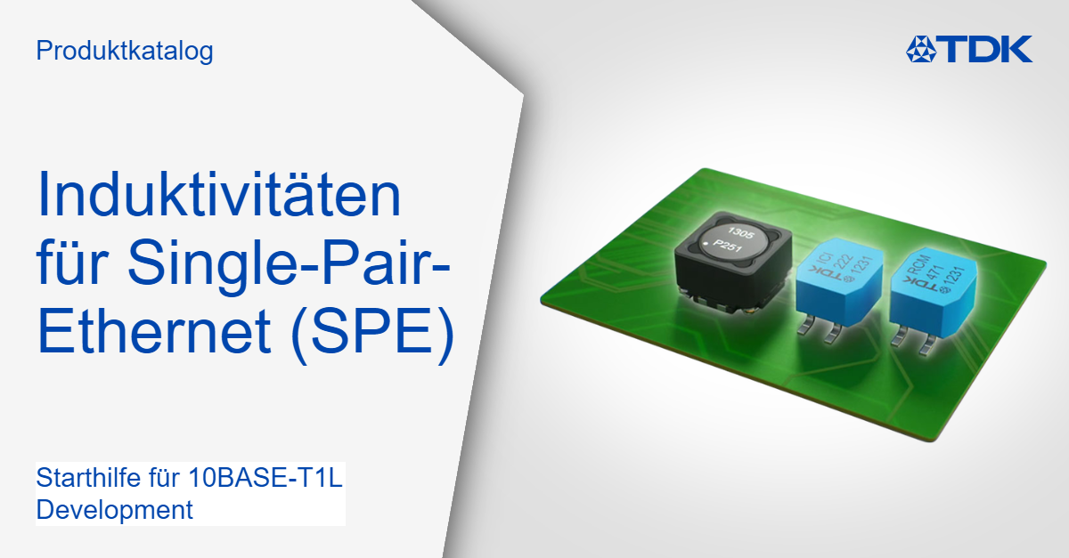 Induktivitäten für Single-Pair-Ethernet (SPE) | TDK Electronics - TDK Europe
