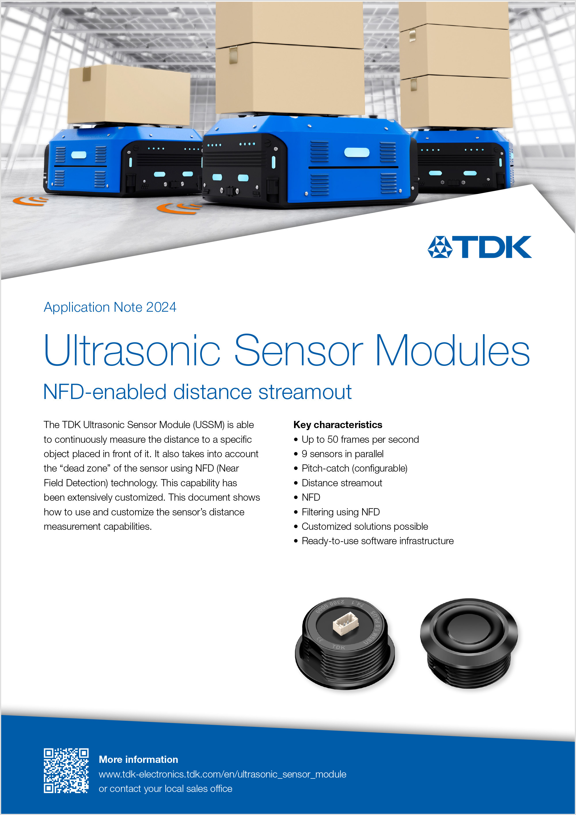 Ultrasonic Sensor Modules – NFD-enabled distance streamout | TDK ...