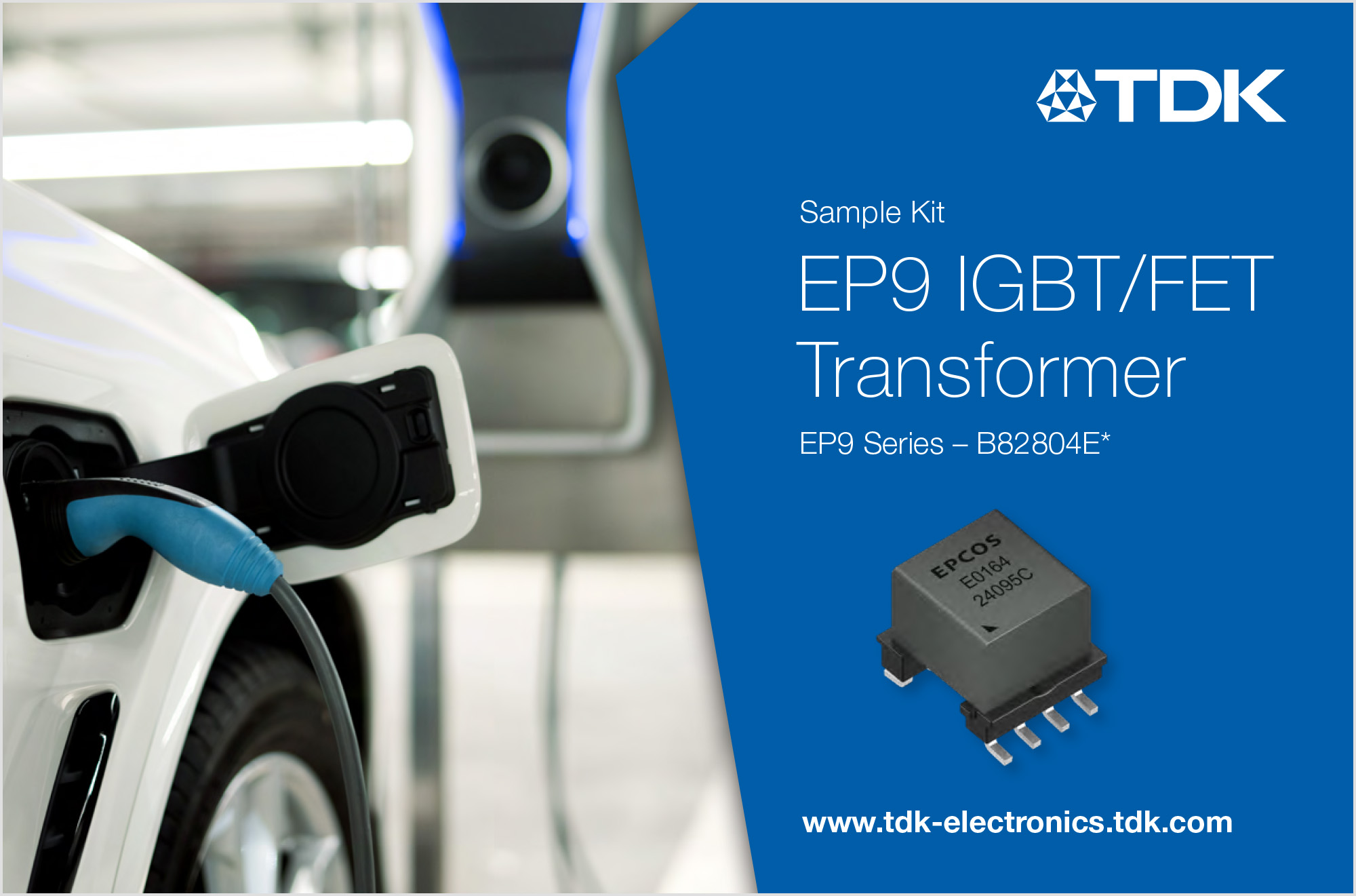 SMT絶縁変圧器 - EP9コアシリーズ B82804E | TDK Electronics AG