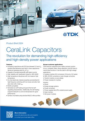 Product catalog: CeraLink capacitors | TDK Electronics - TDK Europe