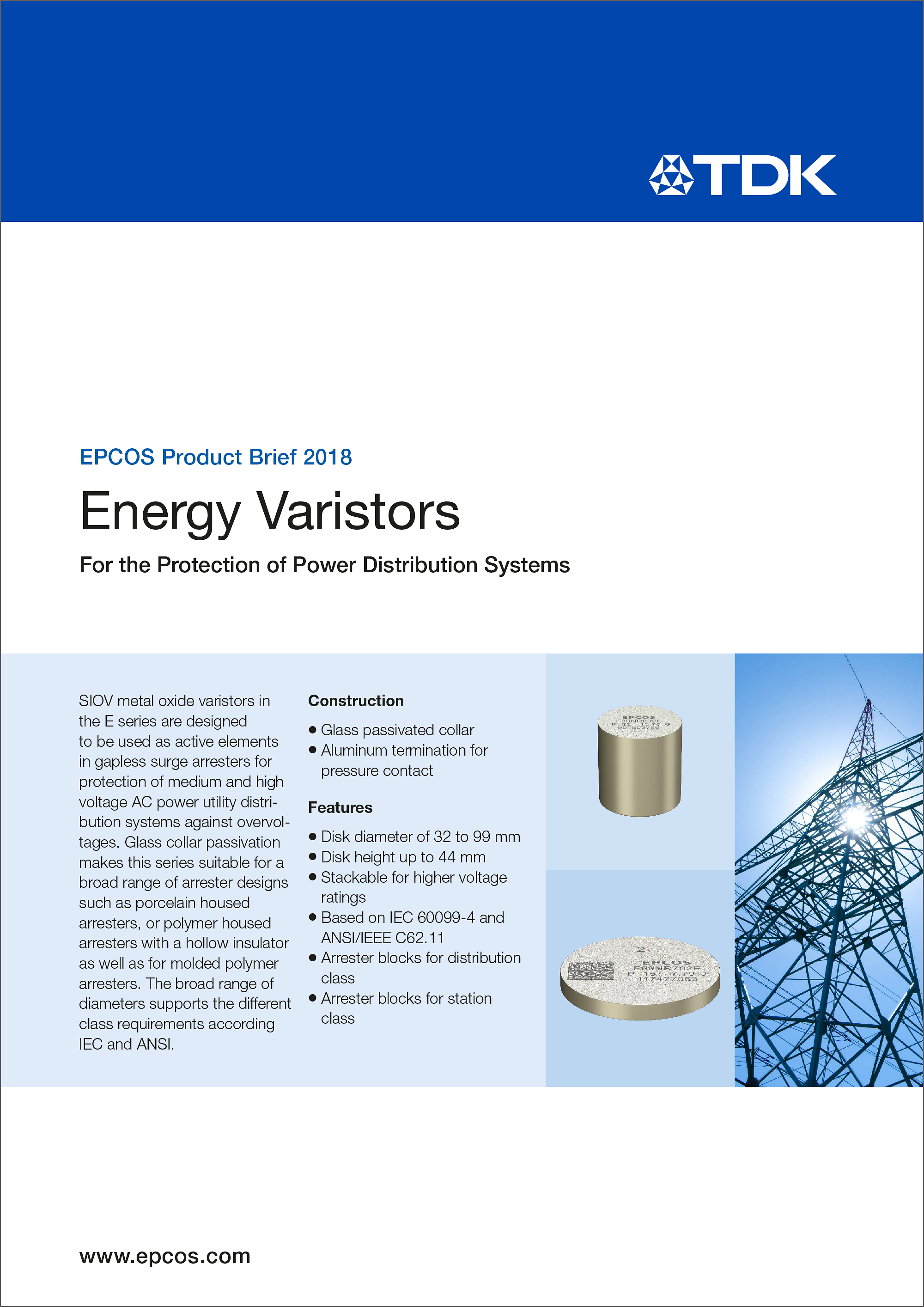 Energy Varistors | TDK Electronics - TDK Europe