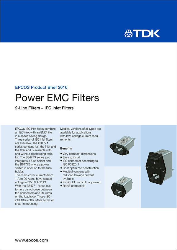 Publications: EMC filters | TDK Electronics - TDK Europe