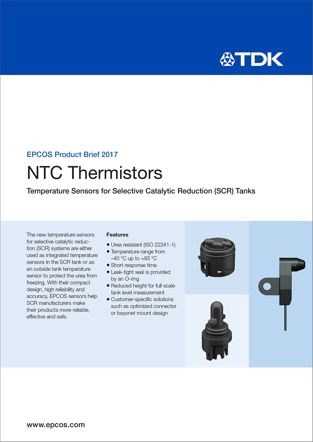 Product catalog: NTC elements | TDK Electronics - TDK Europe