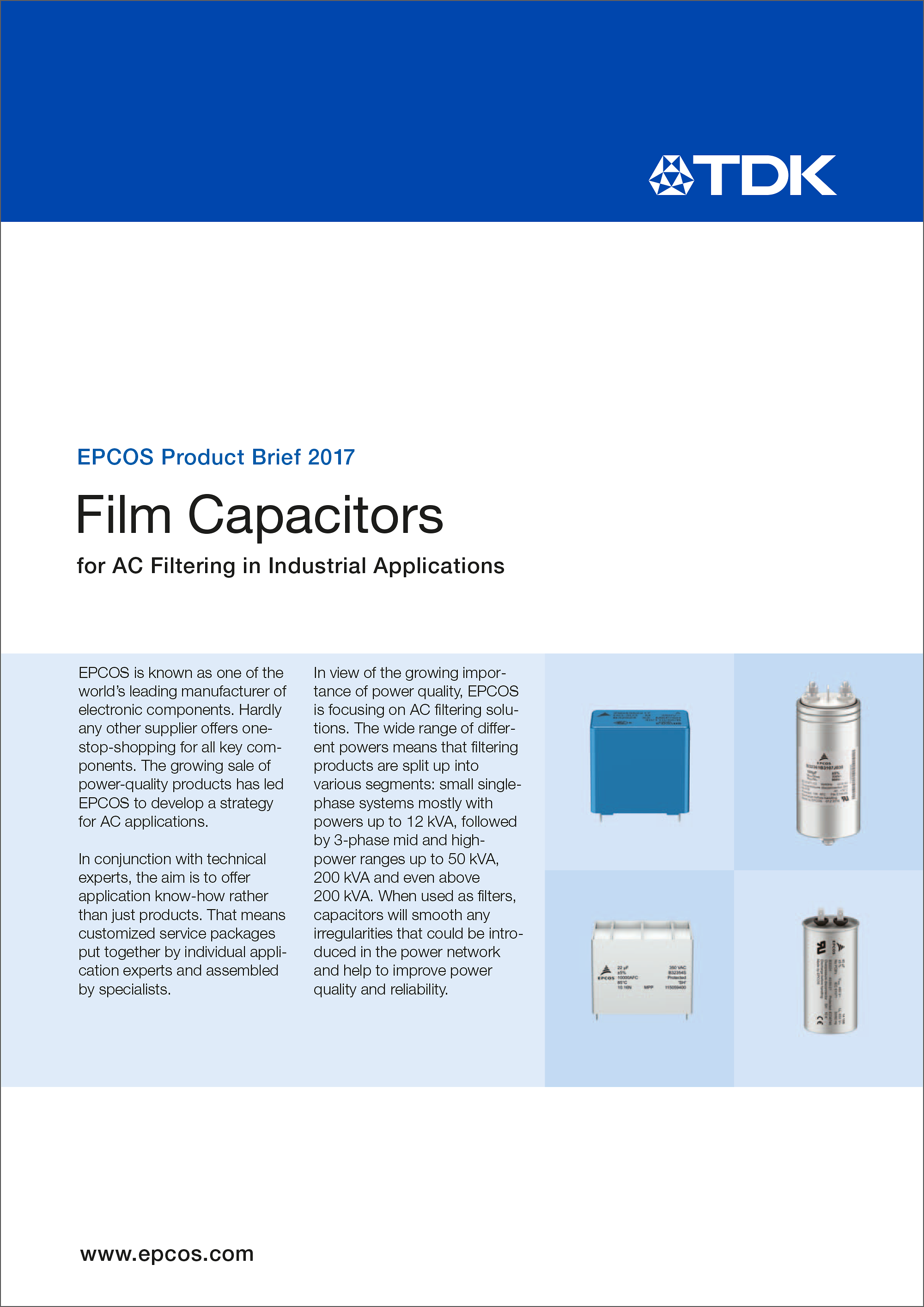Film Capacitors for AC Filtering | TDK Electronics - TDK Europe