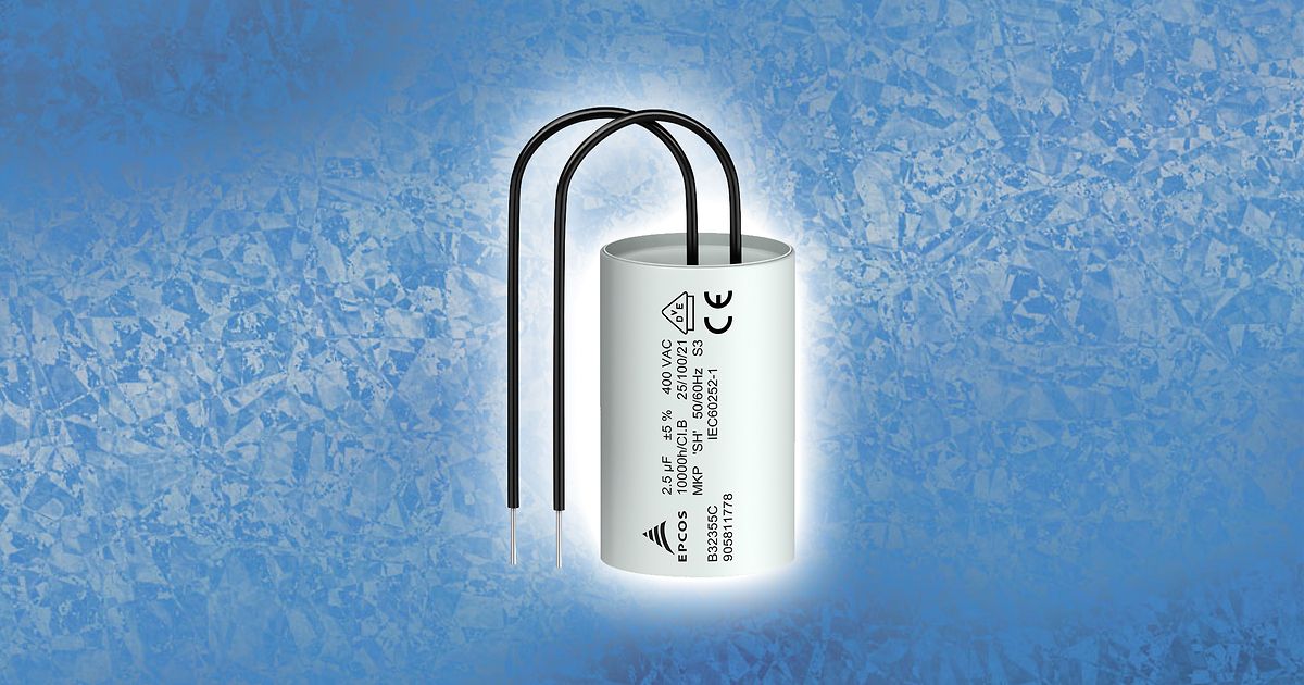 Compact motor run capacitors for 100 °C | TDK Electronics - TDK Europe