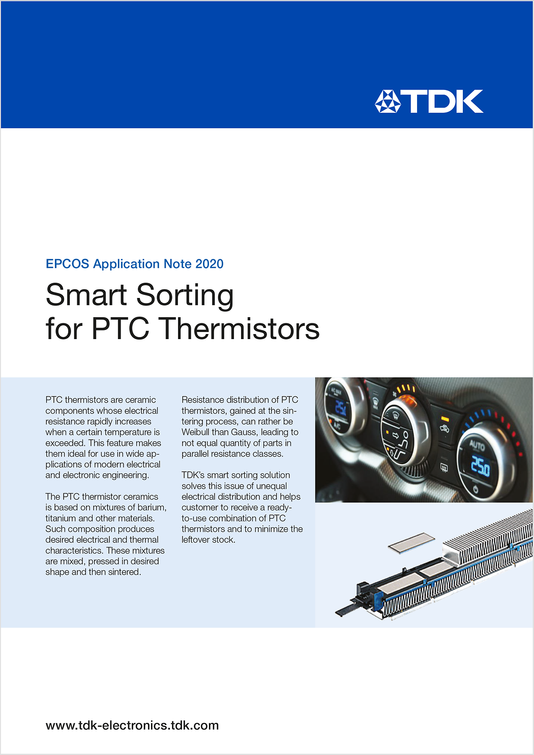 加熱素子としての PTC サーミスタ | TDK Electronics AG