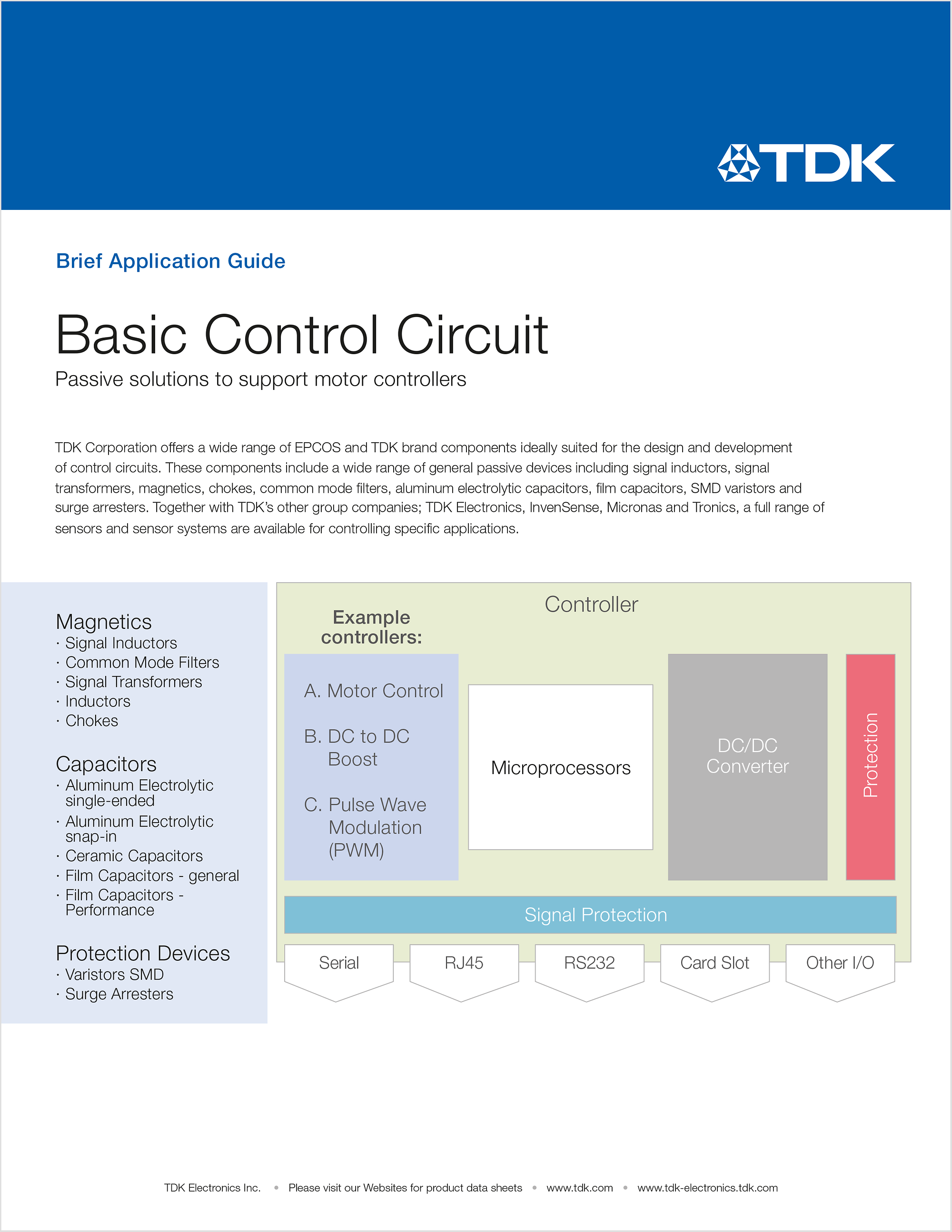 Application Guide Control Circuits | TDK Electronics - TDK Europe
