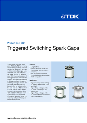 Switching spark gaps | TDK Electronics - TDK Europe