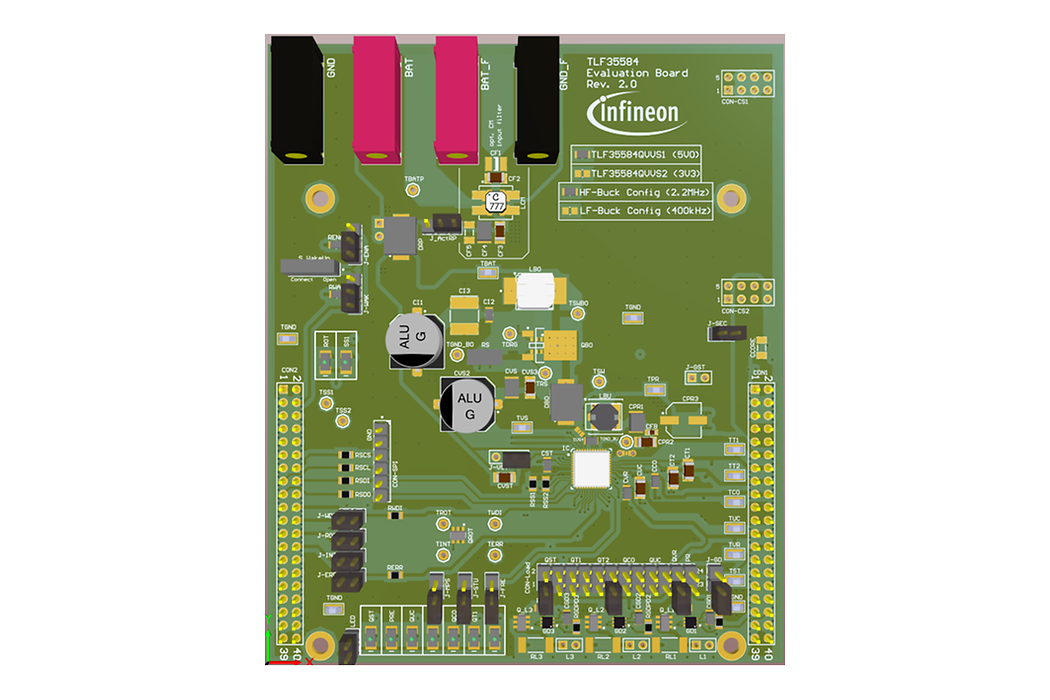 Infineon OPTIREG™ TLF35584QVVS1 PMIC Board | TDK Electronics - TDK Europe