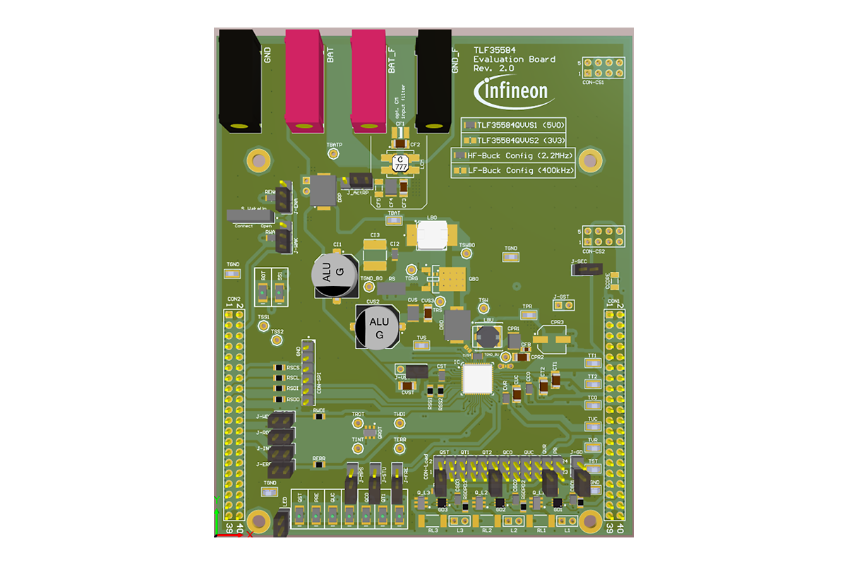 Infineon OPTIREG™ TLF35584QVVS1 PMIC Board | TDK Electronics - TDK Europe