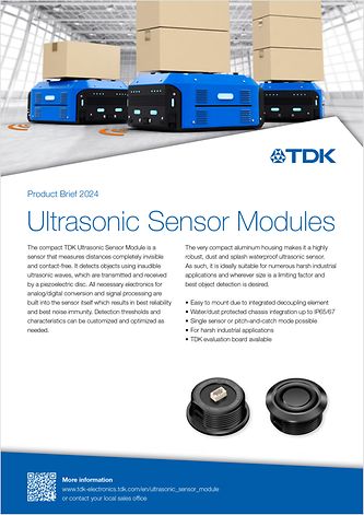 Product catalog: Ultrasonic sensor module | TDK Electronics - TDK Europe