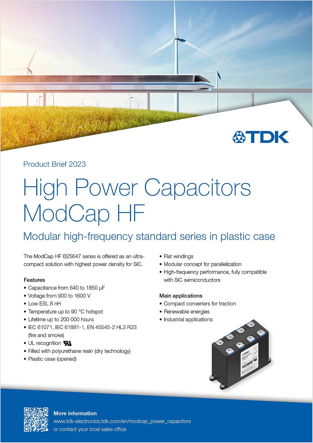 Product Profile: High Power Capacitors ModCap HF | TDK Electronics ...