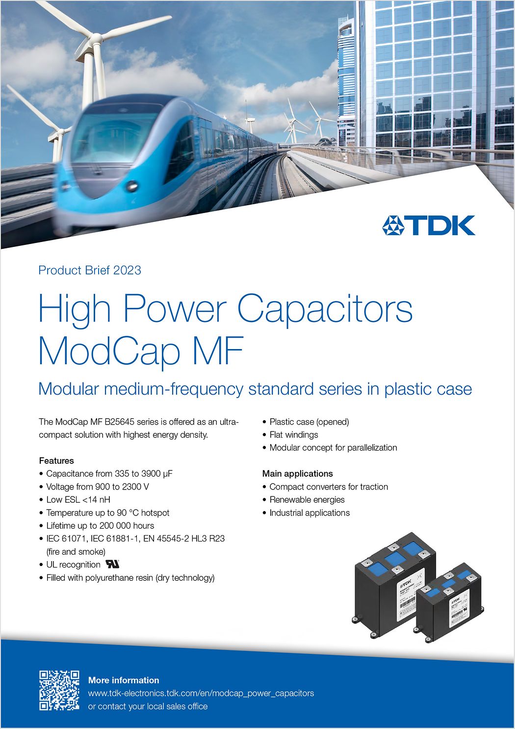 Produktprofil: High Power Capacitors ModCap MF | TDK Electronics - TDK ...