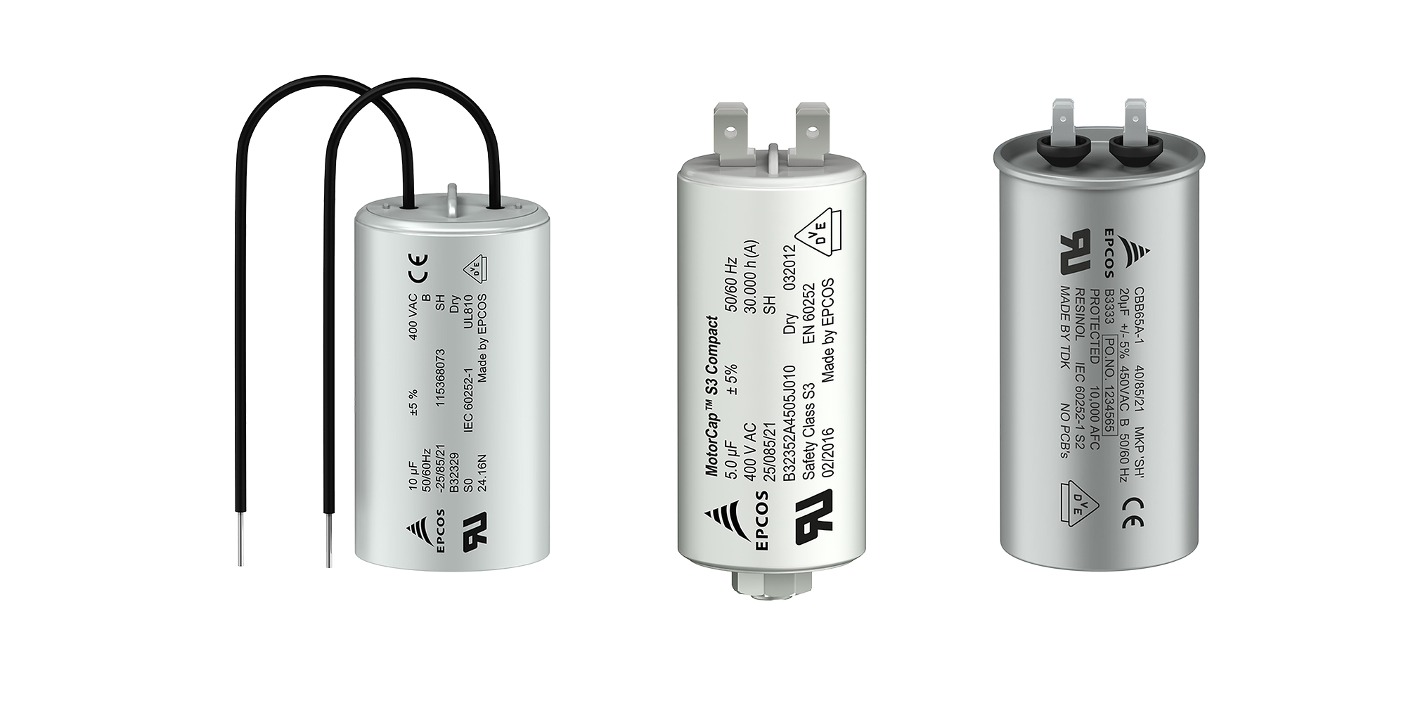 Product catalog: Motor run and start capacitors | TDK Electronics - TDK ...