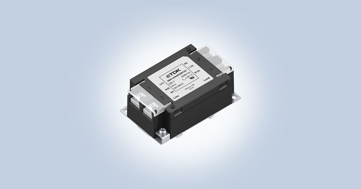 Single-phase EMI filters for DIN rail | TDK Electronics - TDK Europe