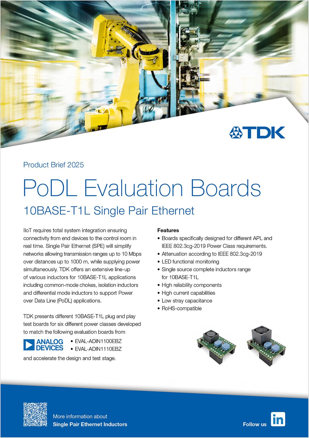 Product brief: PoDL Evaluation Boards | TDK Electronics - TDK Europe