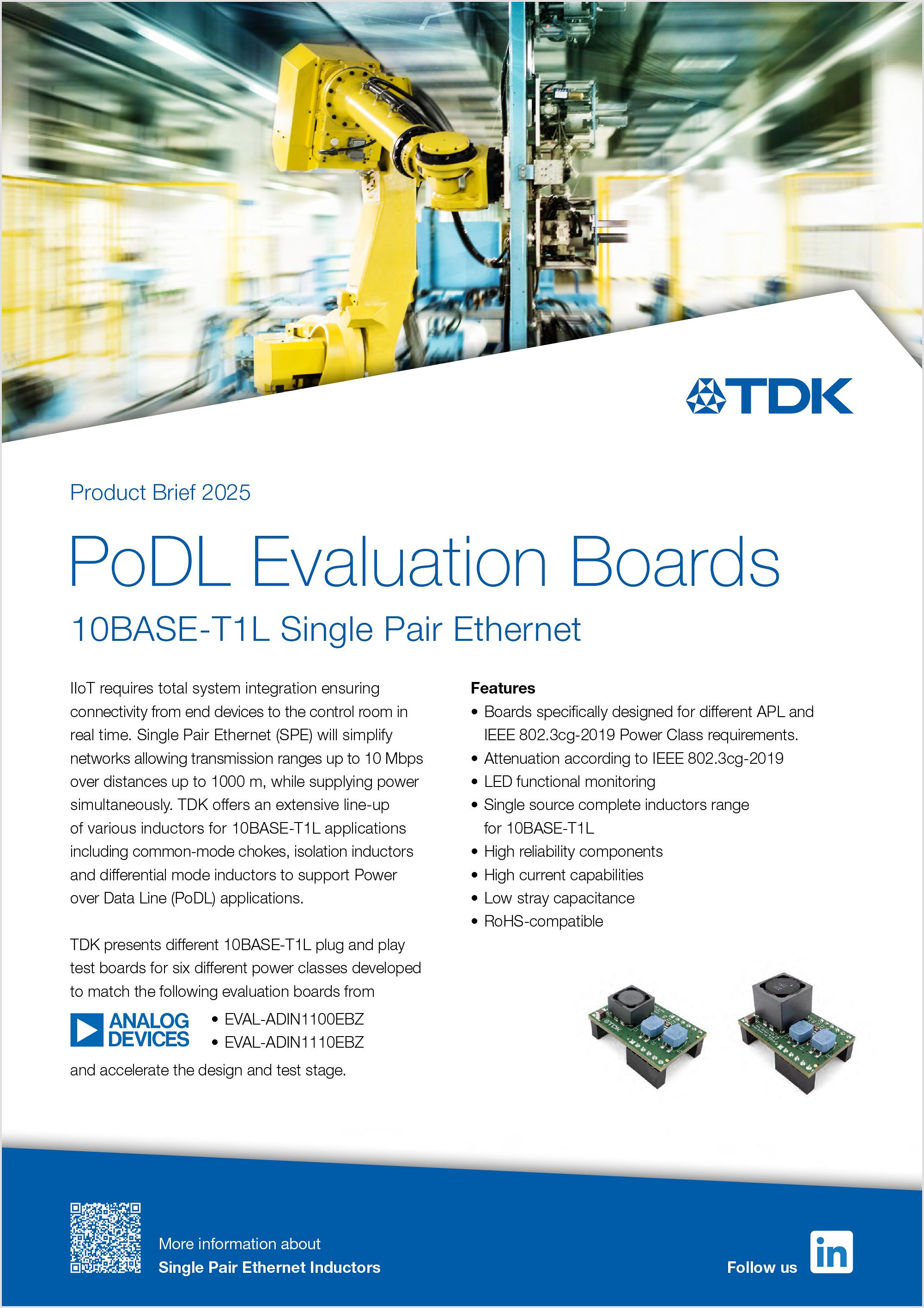 Product brief: PoDL Evaluation Boards | TDK Electronics - TDK Europe
