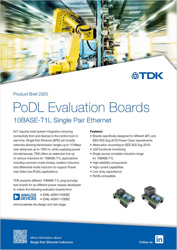 Product brief: PoDL Evaluation Boards | TDK Electronics - TDK Europe