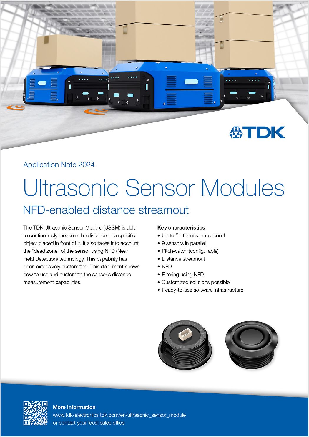 Ultrasonic Sensor Modules – NFD-enabled distance streamout | TDK ...