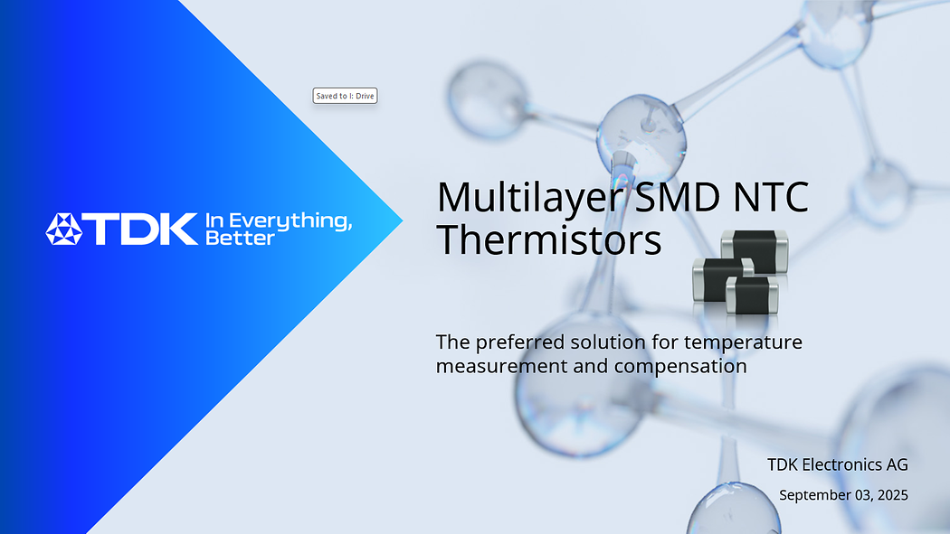 Product catalog: SMD NTC thermistors | TDK Electronics - TDK Europe