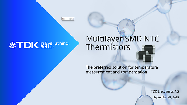 Product catalog: SMD NTC thermistors | TDK Electronics - TDK Europe